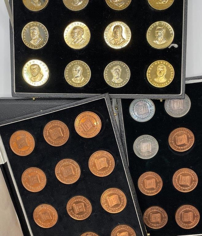 44 x Australian Coin Associates Commemorative Medals C:1966-67 Auction ...