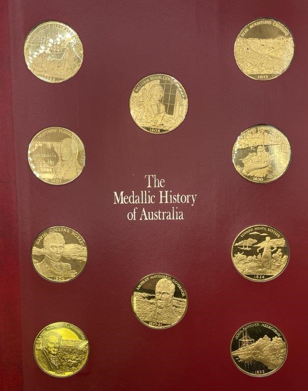 First Edition Gold on Stg Sil, Medallic History of AU Medals in Booklet ...
