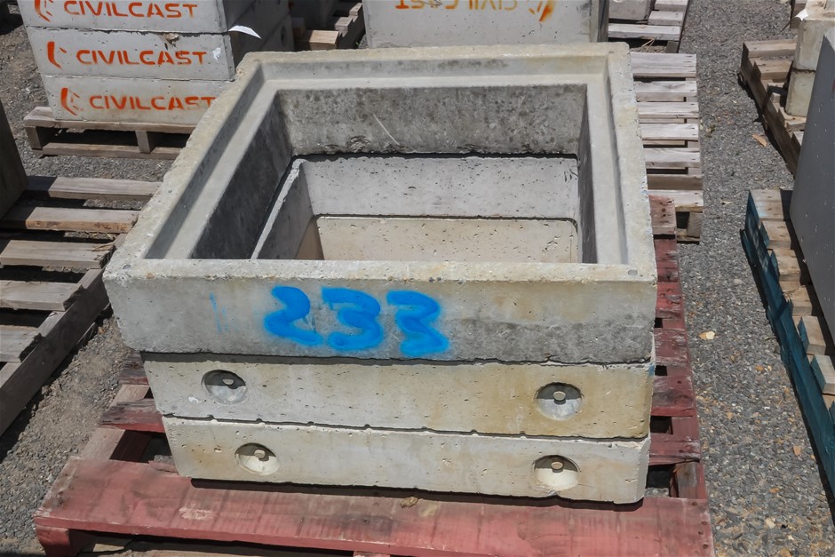 Precast Concrete Pit Raiser x3 Auction (0233-5061489) | Grays Australia