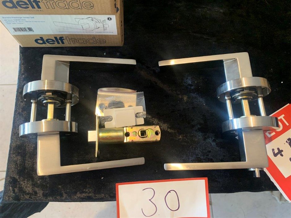 New in Boxes Delf Trade Door Passage & Privacy Lever Sets - Quantity 14 ...