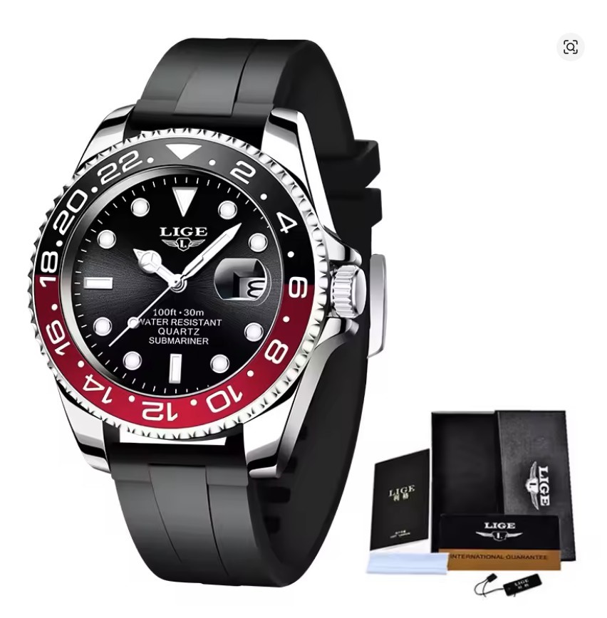 LIGE Military Style SS Men's Quartz Watch Auction (0014-2575489 ...