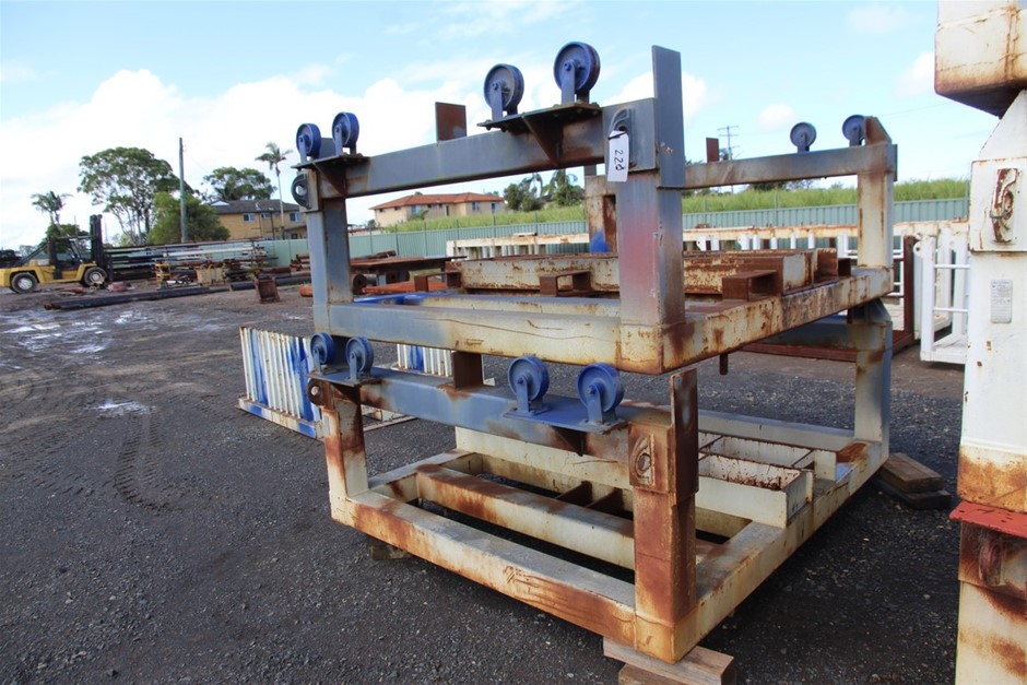 Steel Lifting Frame with Pipe Rollers x 2 Auction (0220-5061370 ...
