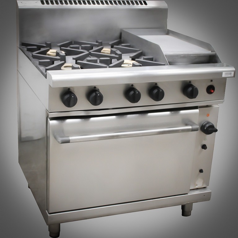 Waldorf Gas Combination 4 Burner / 300mm Hotplate Stove With Fan Force ...