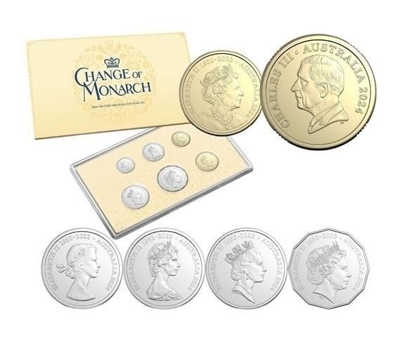 2024 Change Of Monarch Ram Mint Year Set Charles Queen 6 Coin Set ...