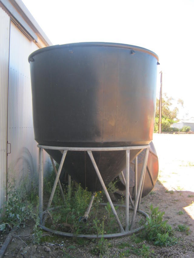 Poly Tank, on frame, with lid (Located @ Alford, SA) Auction (0056 ...