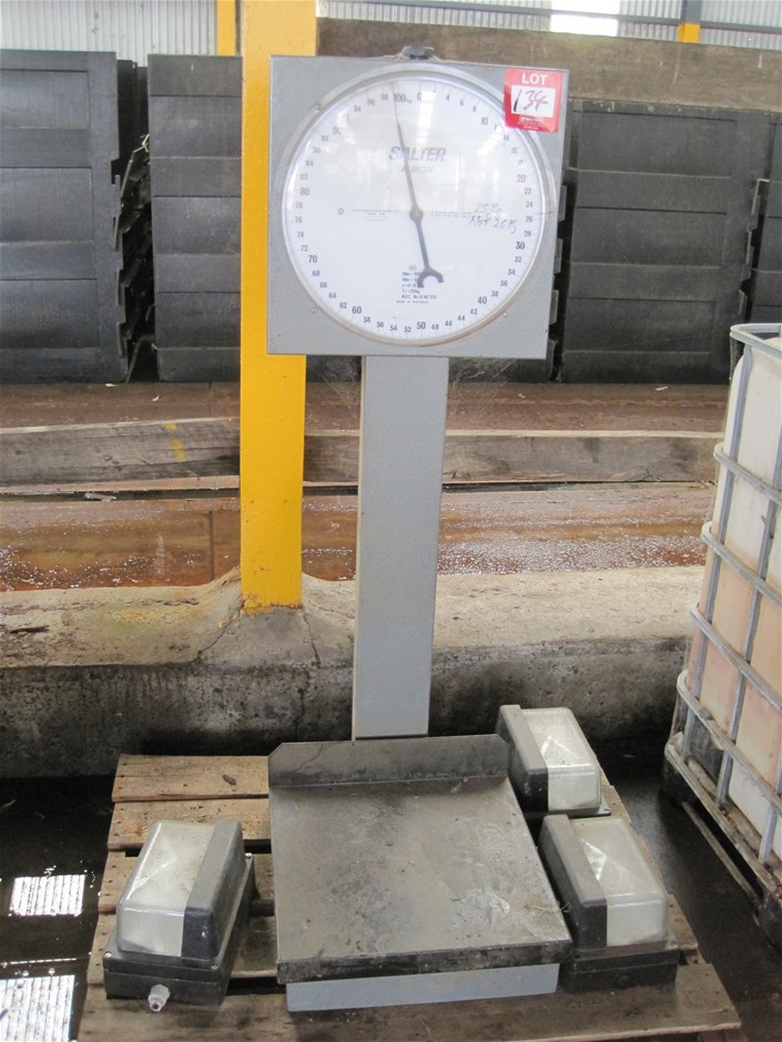 Salter Albion clock face scales, maximum 100kg (Type A Asset) Auction ...