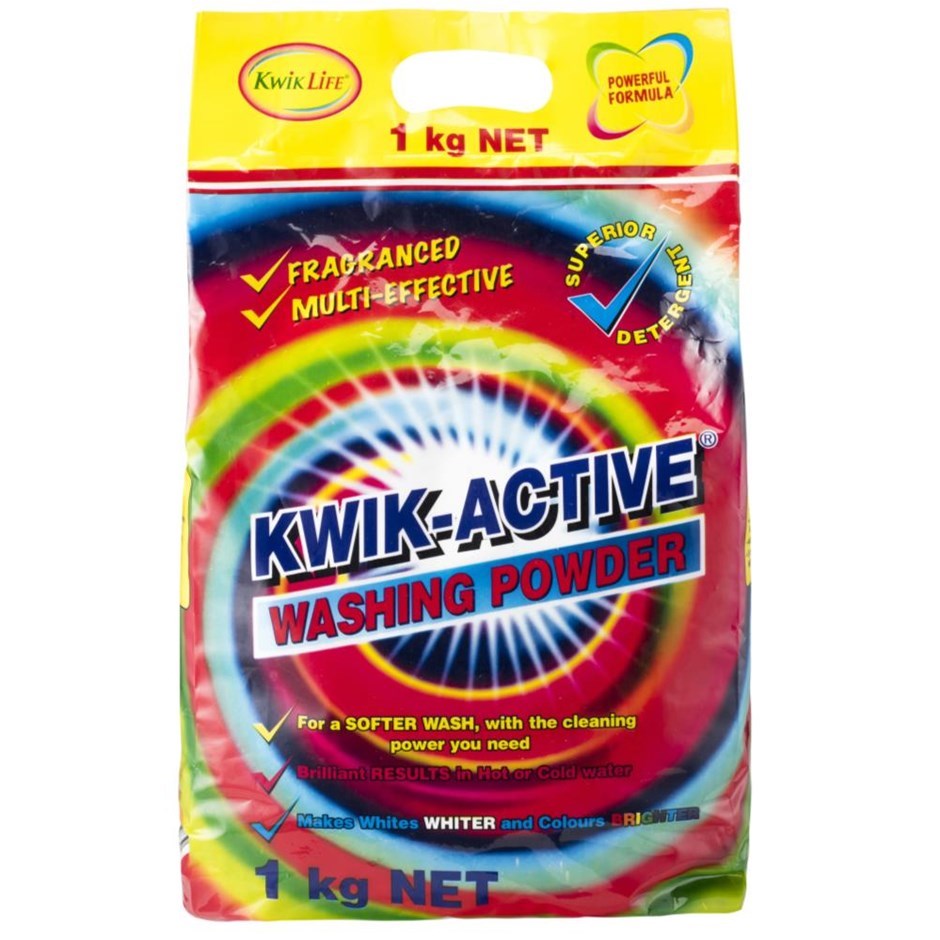 Buy 12 x Kwik Active 1Kg Bag Washing Powder | Grays Australia
